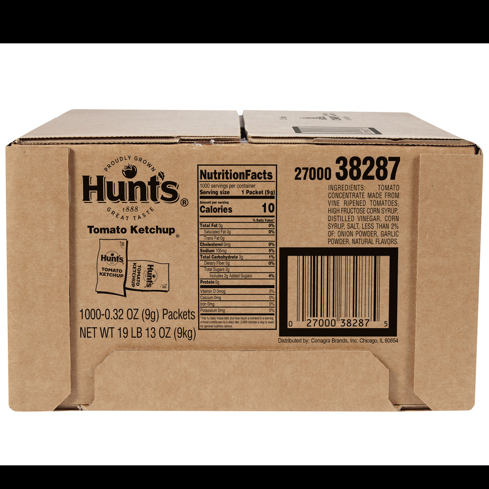 Hunt's Tomato Ketchup Portion Control Packets, 1000/9g | Conagra ...