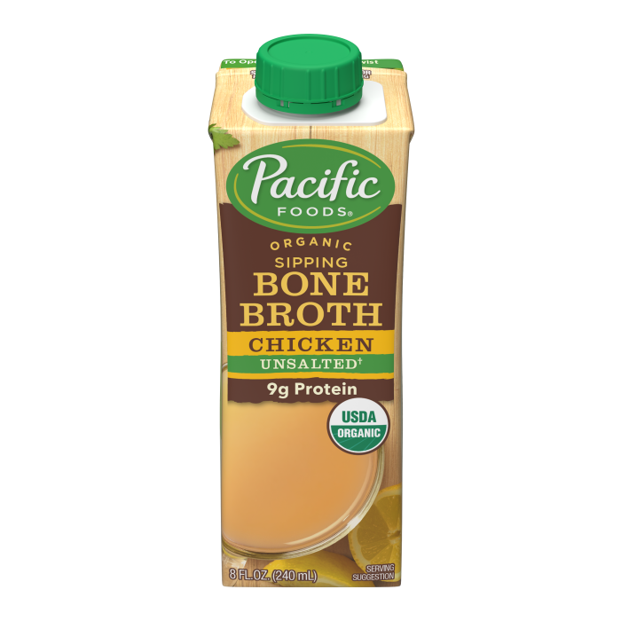 Organic Salted Chicken Bone Broth - Pacific Foods