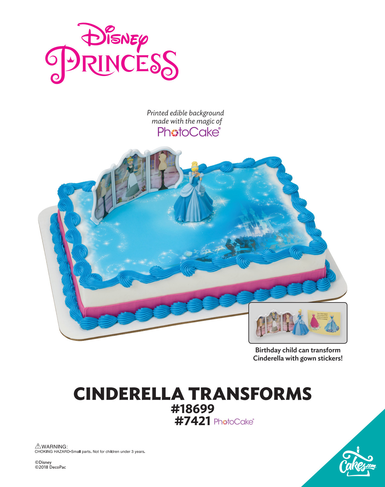Disney Princess Cinderella Transform Bgo Tmoc Page | DecoPac