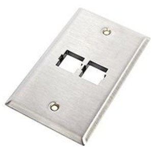 CommScope Systimax 108615188 Faceplate, Stainless Steel, Flush Mount, 2 ...