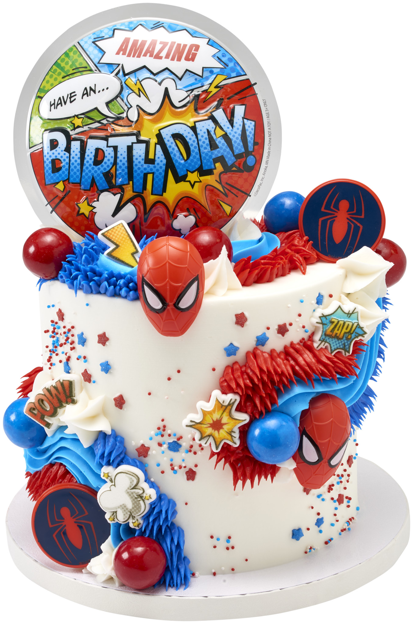 Spider Man Spider And Mask Ring Printed | DecoPac