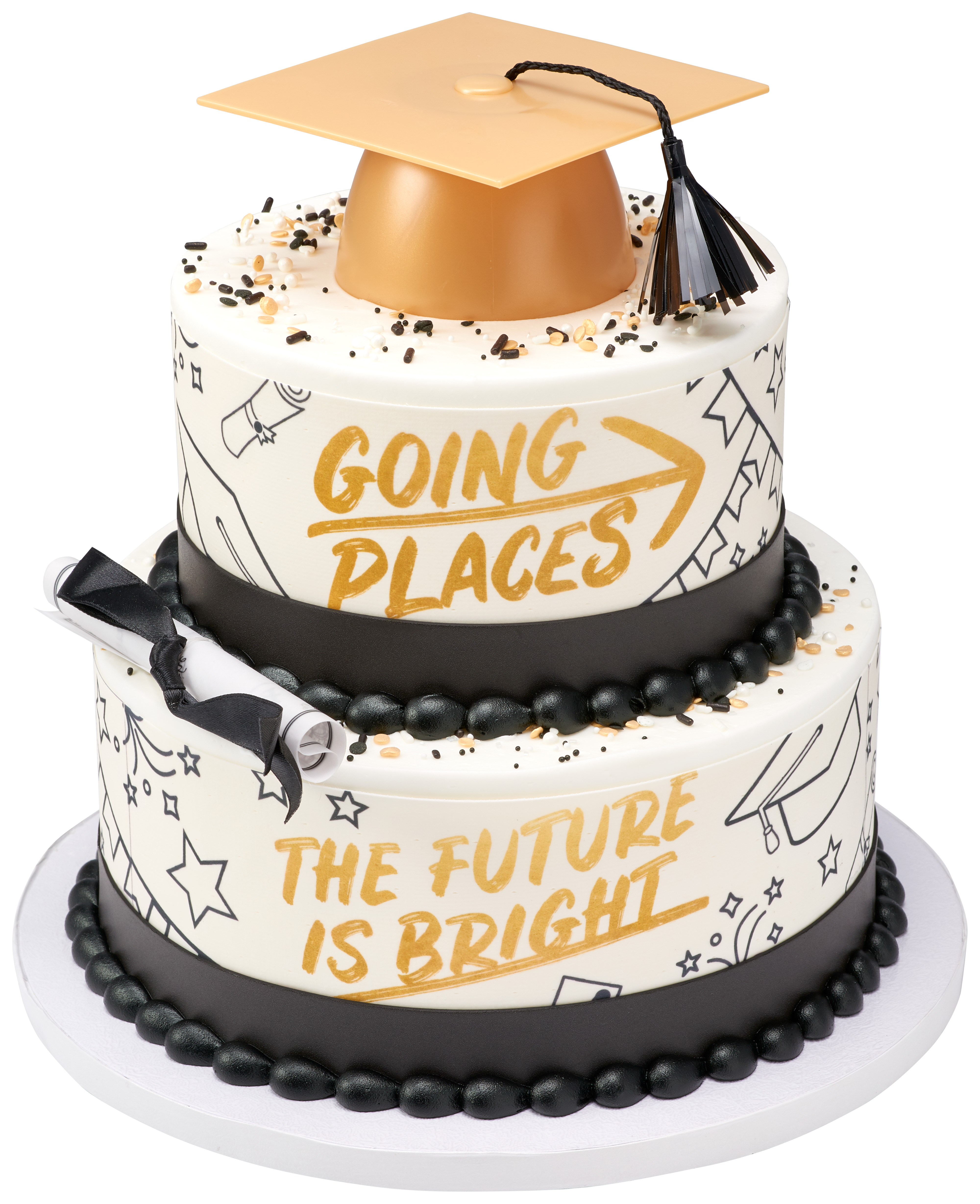 Gold Smooth Grad Hat | Layon | DecoPac
