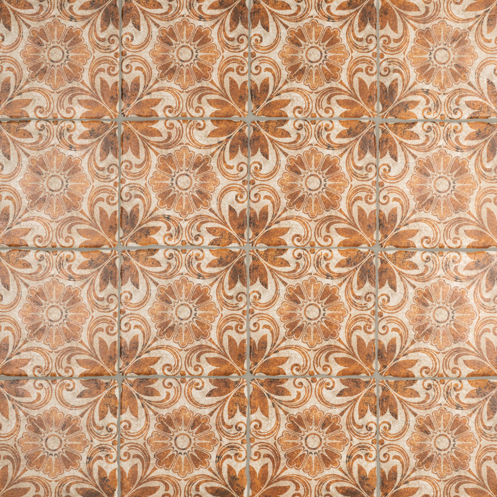 Costa Arena Decor Dahlia 7-3/4 in. x 7-3/4 in. Ceramic Floor and Wall ...