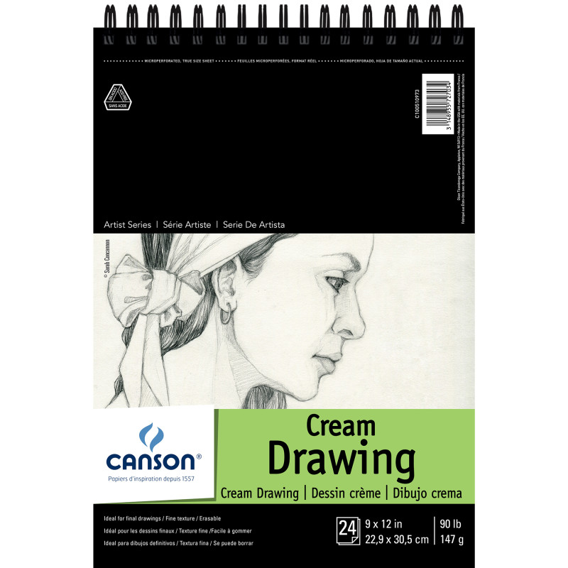 Canson Artist Series Drawing Pad, Top Wire Binding, 24 Sheet