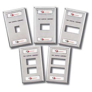 Siemon MX-FP-S-04-SS-L MAX® Stainless Steel Modular Faceplate, 4-Port ...