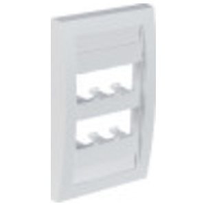 Panduit CFPE6WHY Mini-Com® Executive Series Faceplate, 1-Gang, 6-Port ...