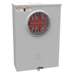 Milbank UC3889-XL Meter Socket, Ring Type, 20A, 600V, 3-Phase, 13-Jaw ...