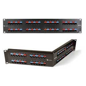 Siemon MX-PNLA-48 MAX® UTP Empty Angled Patch Panel, 48-Port, Black ...