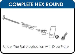 Hex Chrome Underbody Assembly with Arm Plug (Driver Side) | Mountain Tarp