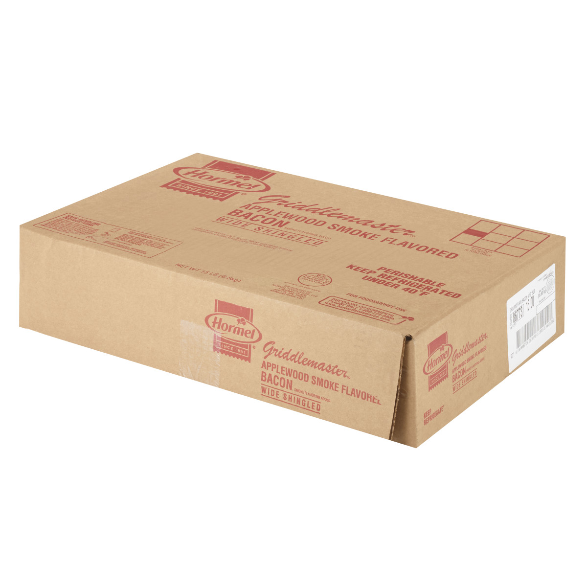 GRIDDLEMASTER® Bacon, Applewood, 9/13 slice, 15 lb • Hormel Product ...