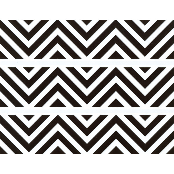Black And White Chevron Edible Image Designer Prints Strips | DecoPac