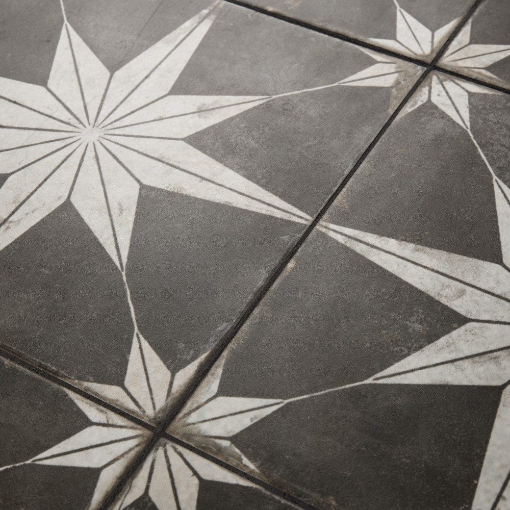 Kings Star Night 17-5/8 in. x 17-5/8 in. Ceramic Floor and Wall Tile ...