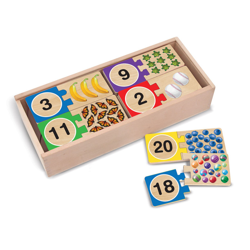 Melissa & Doug Self-Correcting Wooden Number Puzzles - Knowledge Tree