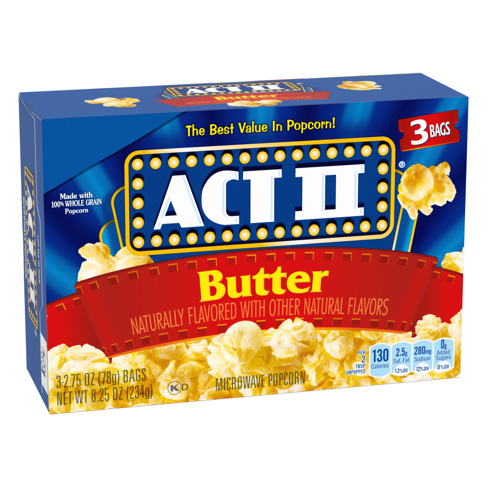 ACT II Butter Popcorn - Single Pack, 8.25oz | Conagra Foodservice