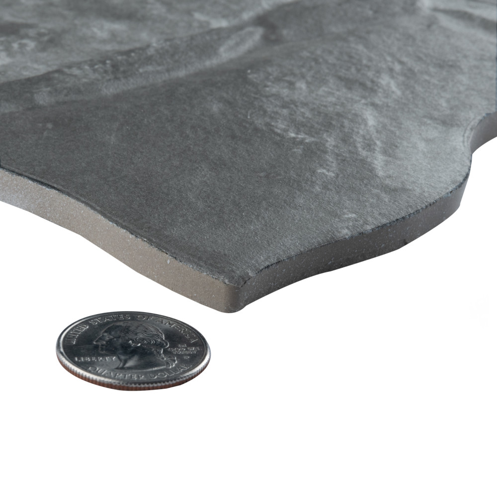 Caldera Vulcano Ash 12-5/8 in. x 25-1/8 in. Porcelain Floor and Wall ...