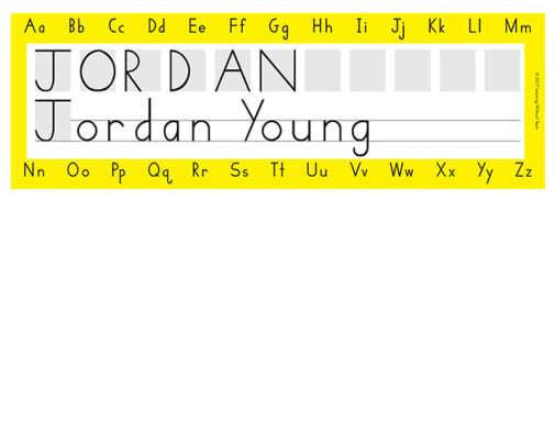 Pre-K Name Plates