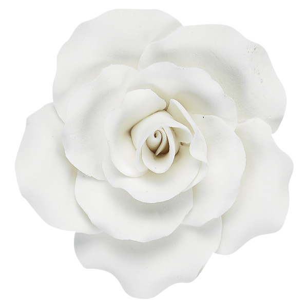 Large 2 5 White Rose Gum Paste Flower | DecoPac