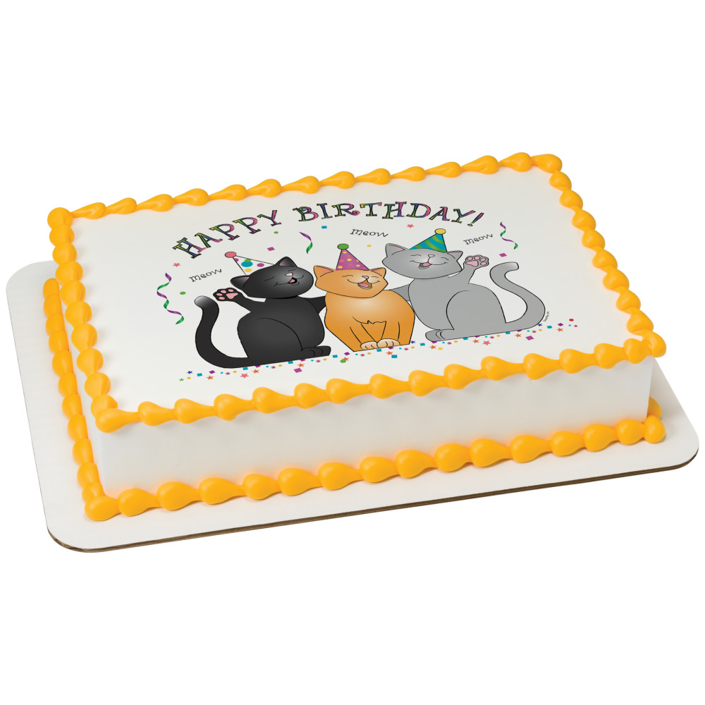 Order Birthday Cats Edible Image® by PhotoCake® Cake from ALBERTSONS ...