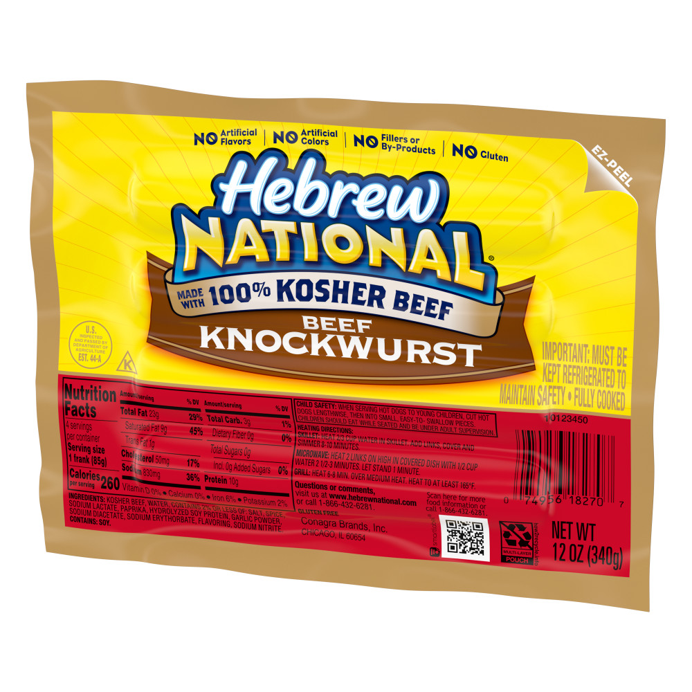 HEBREW NATIONAL Skinless Beef Knockwurst | Conagra Foodservice