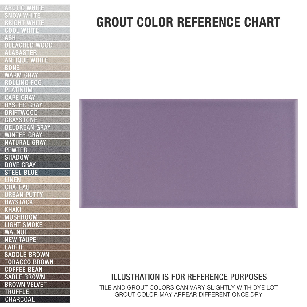 Projectos Violet Purple 3-7/8 in. x 7-3/4 in. Ceramic Floor and Wall ...