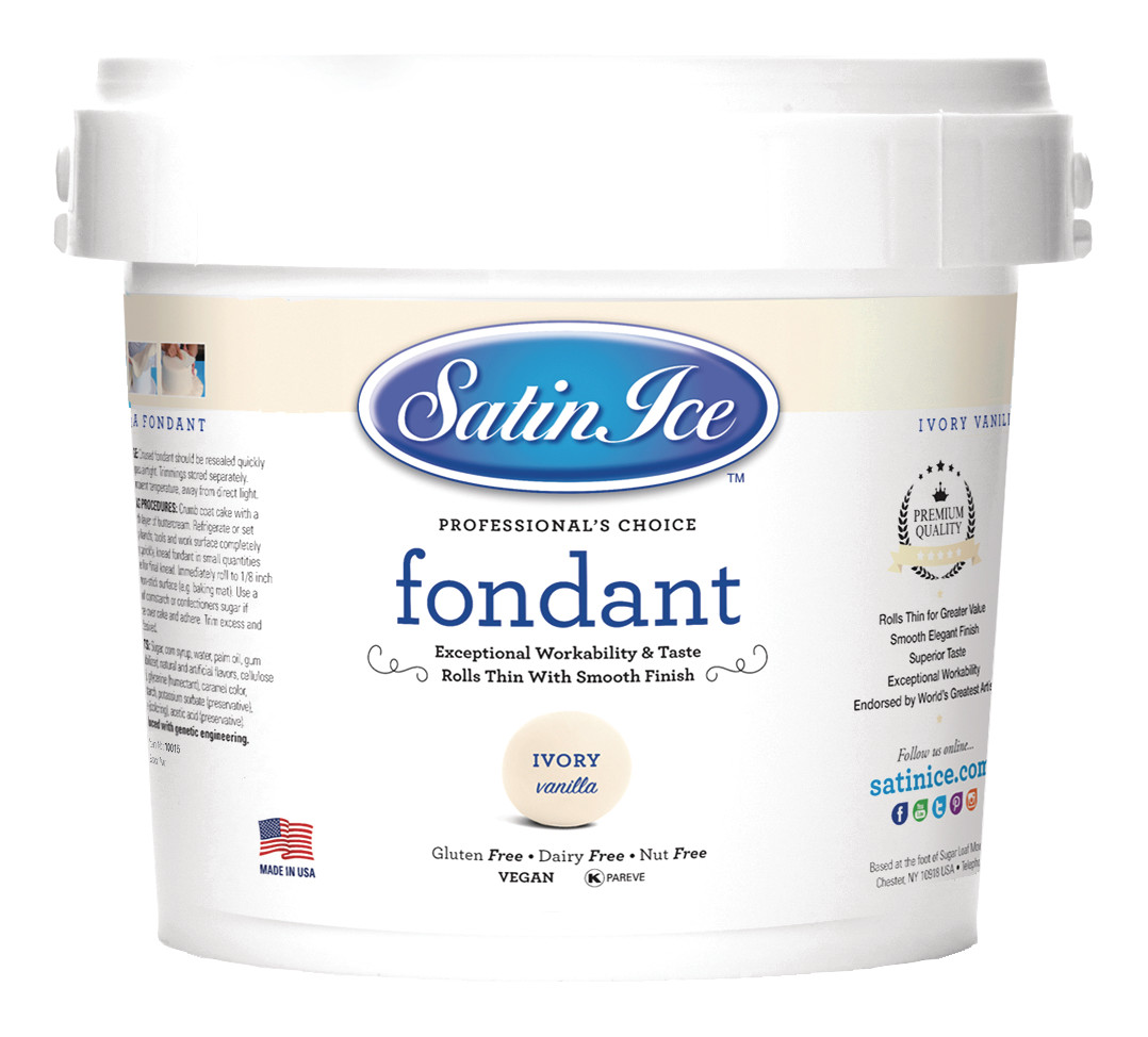Satin Ice Ivory Vanilla Fondant 5 Lb Pail | DecoPac
