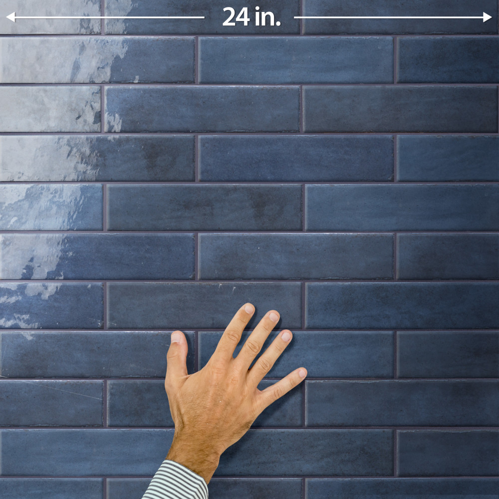 Tribeca Studio Blue Note 2-3/8 in. x 9-5/8 in. Porcelain Wall Tile ...
