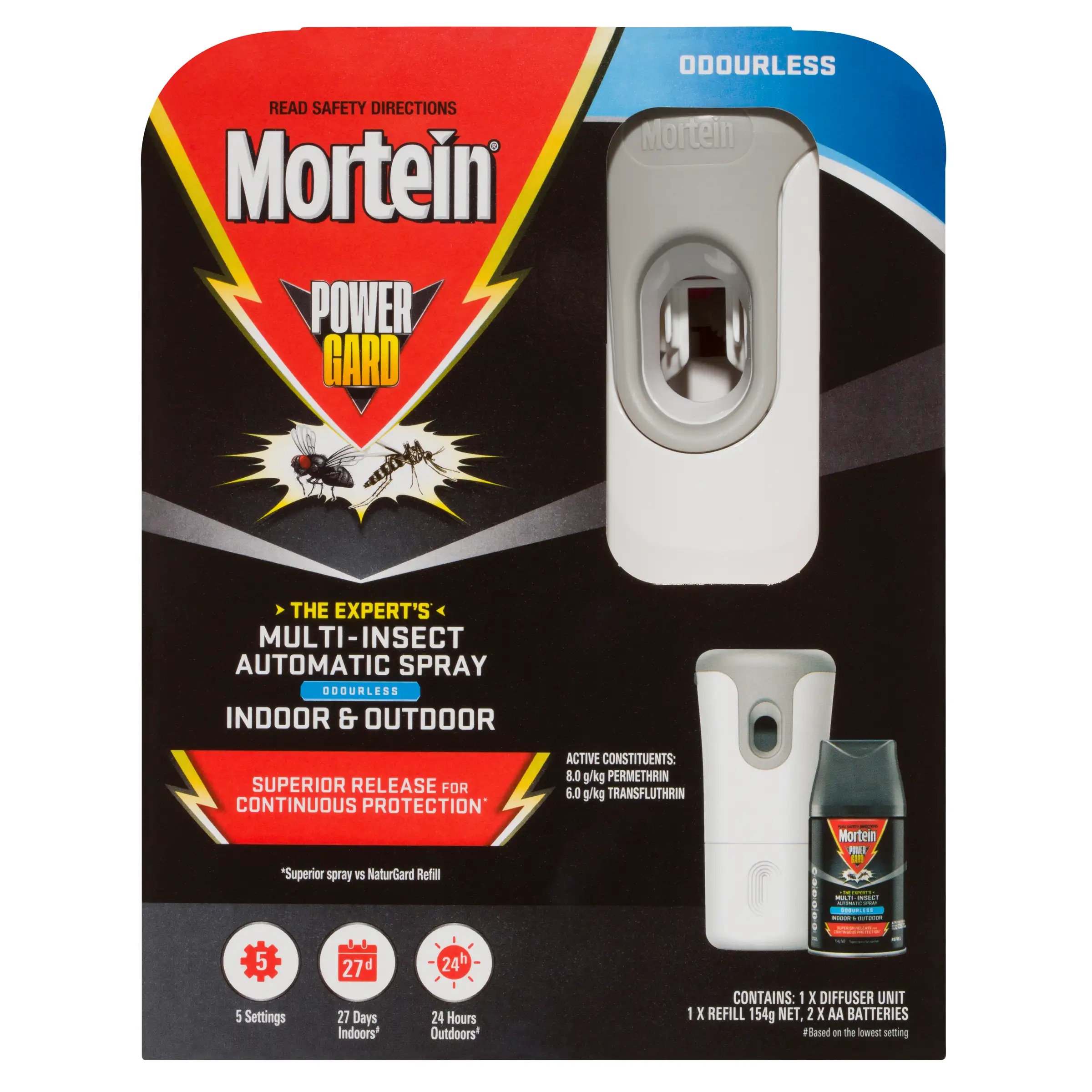 Auto Multi Insect Spray Odourless Prime+Refill | Mortein AU