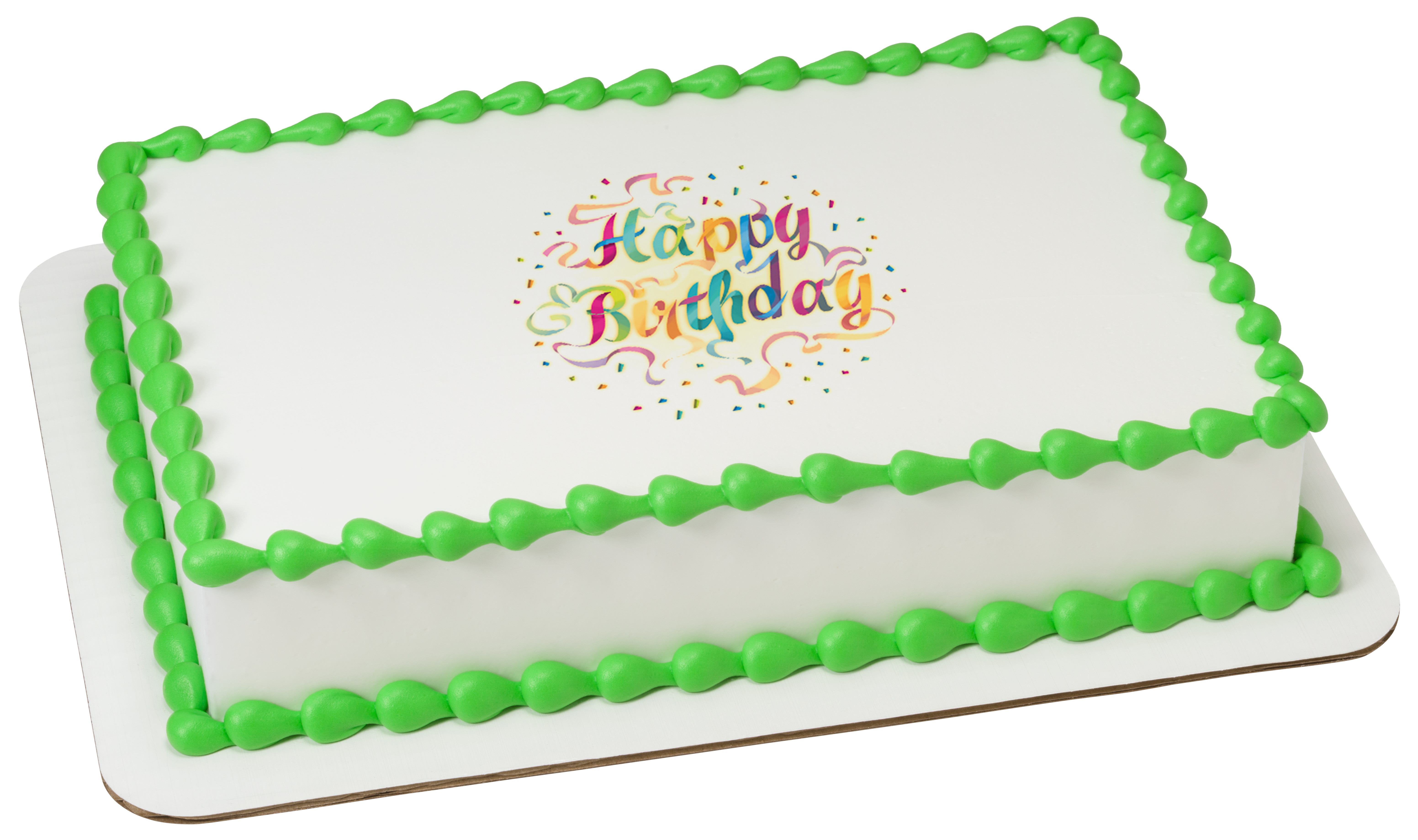 Happy Birthday Ribbons Edible Image Decoration | DecoPac