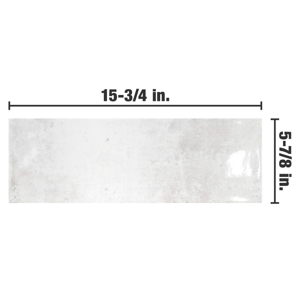 Forever White 5-7/8 in. x 15-3/4 in. Ceramic Wall Tile | Merola Tile