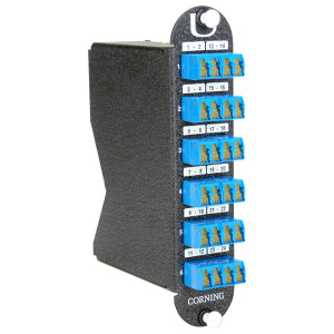 Corning CCH-UM24-04-89G Plug & Play™ Low-Loss Universal Module, 12-Fibers, Shuttered LC ...