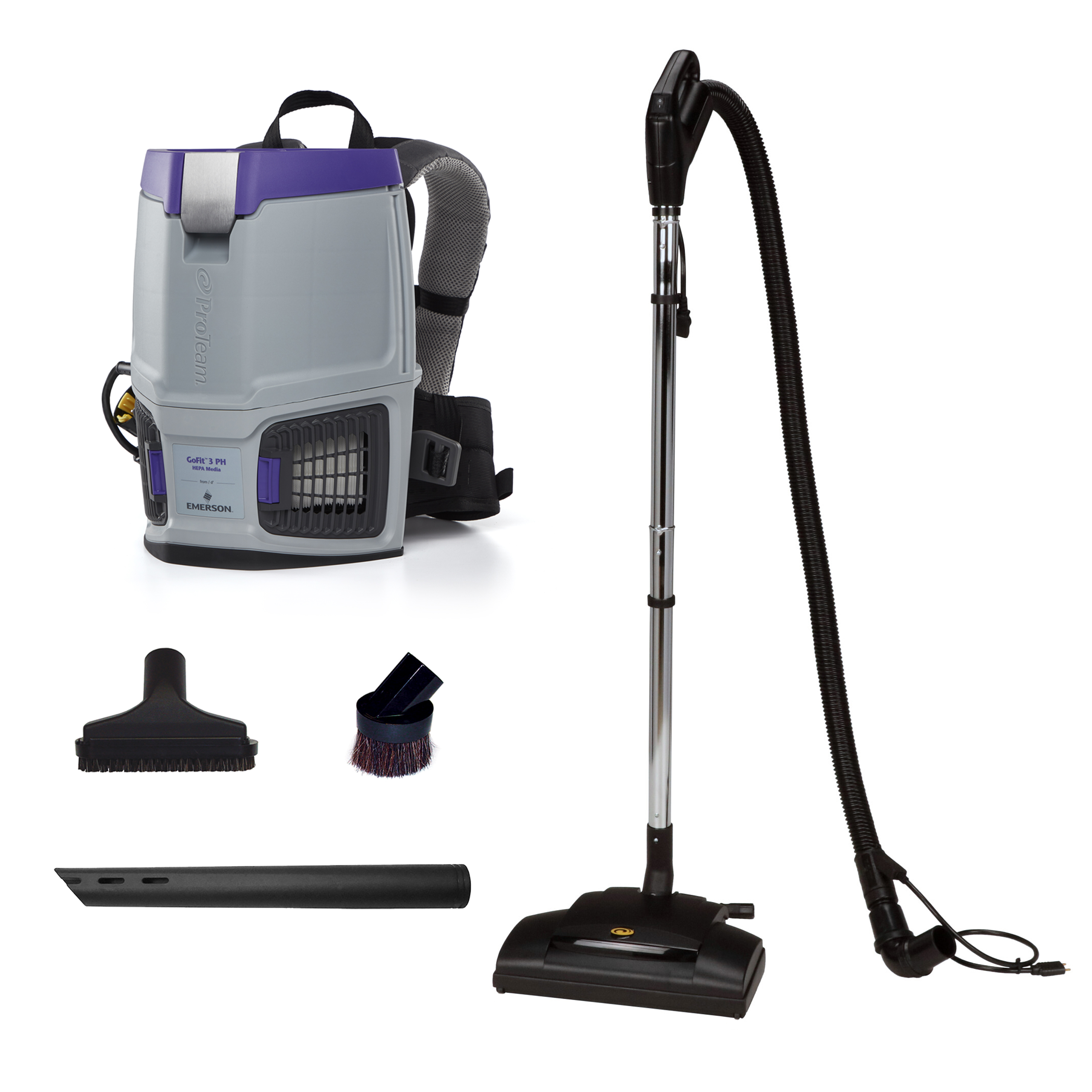 GoFit 3 PH, 3 qt. Backpack Vacuum w/ Commercial Power Nozzle Kit