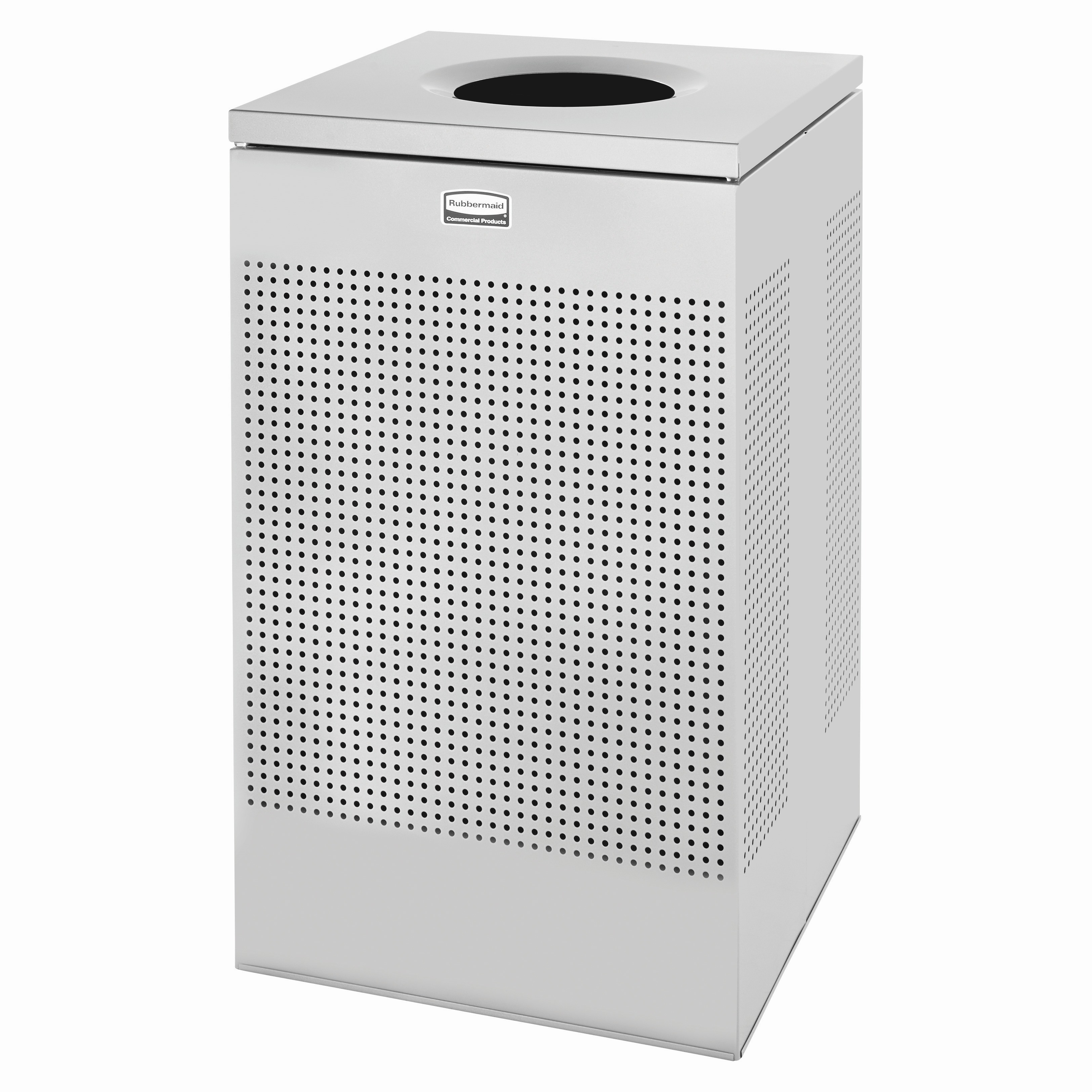 Rubbermaid Commercial Products Silhouettes 20 Gal Square Open Top Trash ...