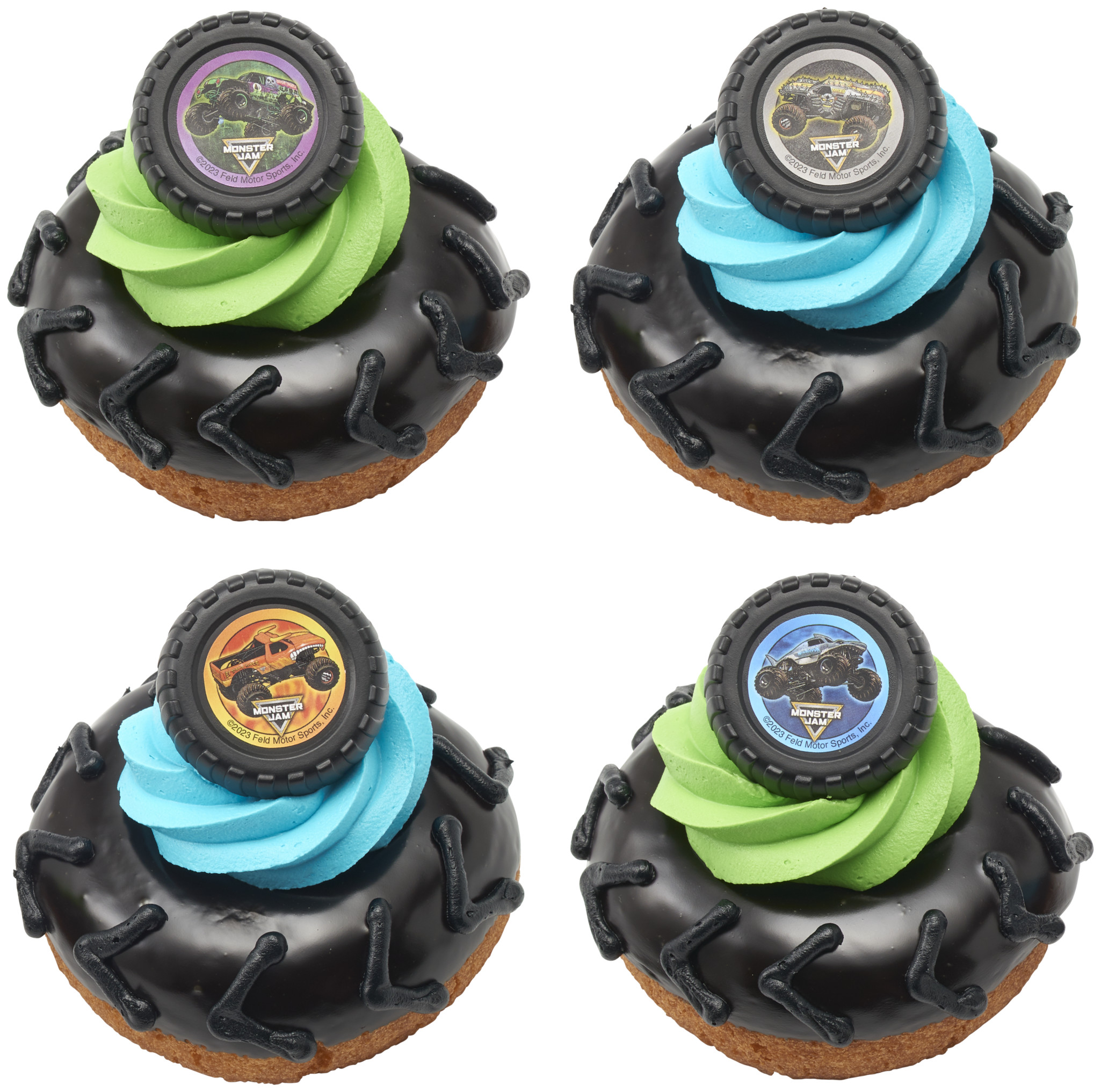 Monster Jam Car Crushing Cupcake Rings | DecoPac