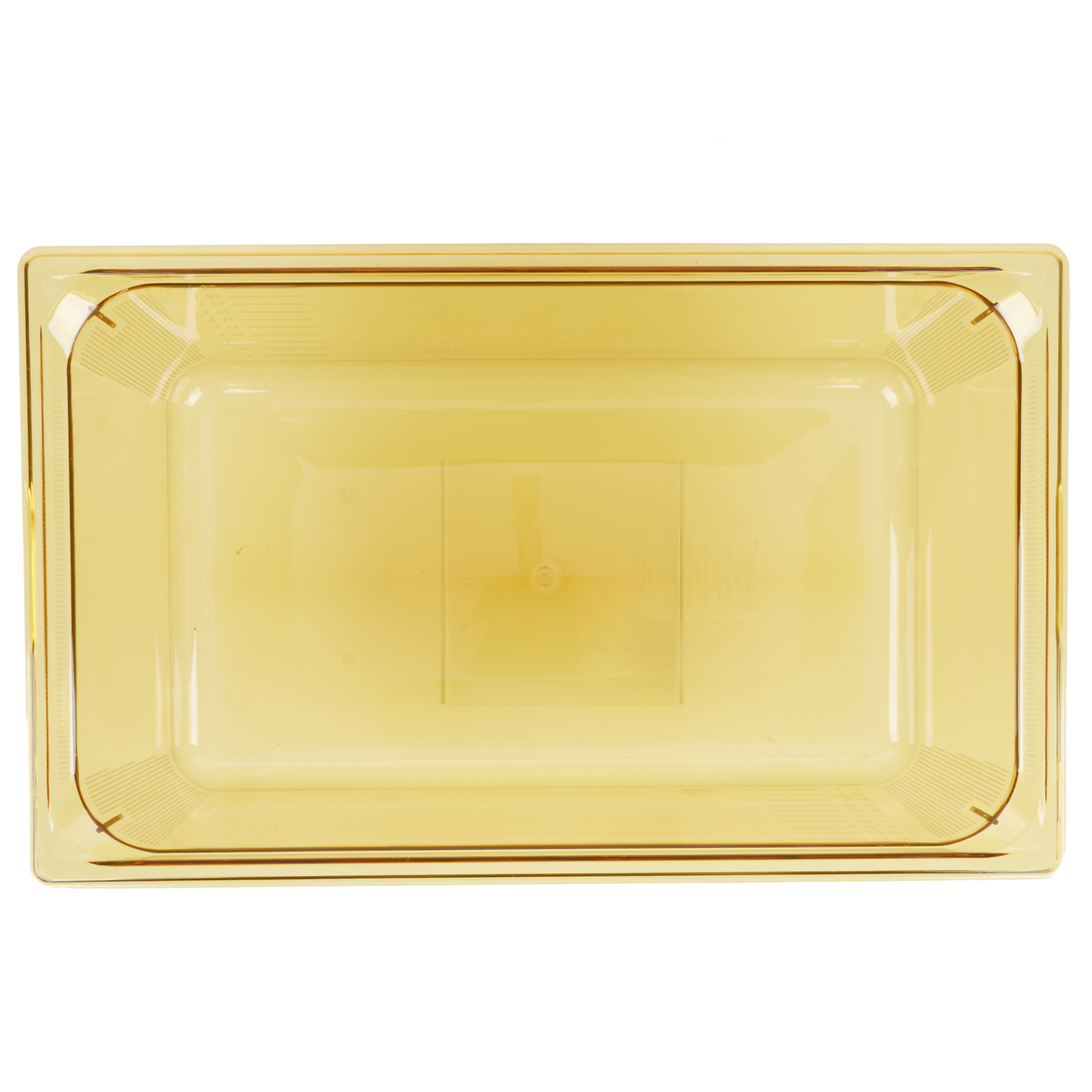 Full-size 8-inch-deep Super Pan® high-temperature plastic pan in amber