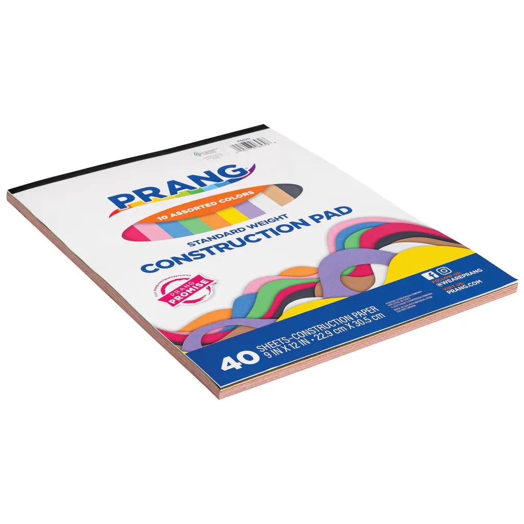 Construction Paper Pad, Standard Weight, 9" x 12" - Prang