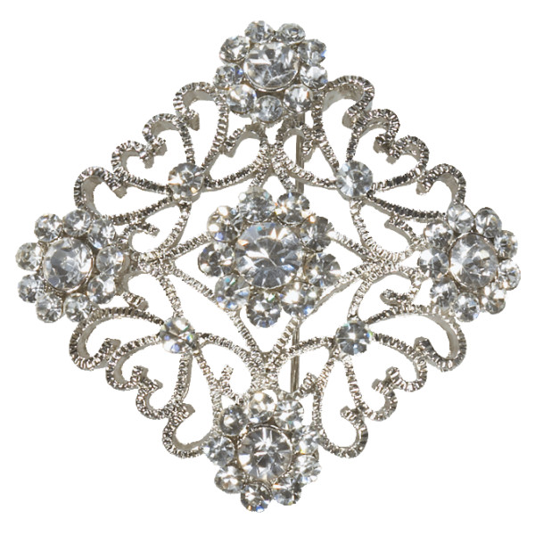Square Jeweled Brooch | DecoPac