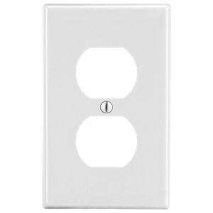 Hubbell Wiring Device - Kellems PJ8W Wall Plate, Mid Size, 1-Gang ...