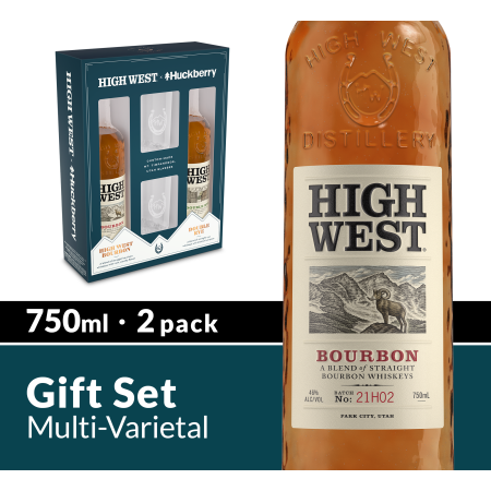 High West Combo with Glasses, One Bourbon Straight Whiskey and One ...