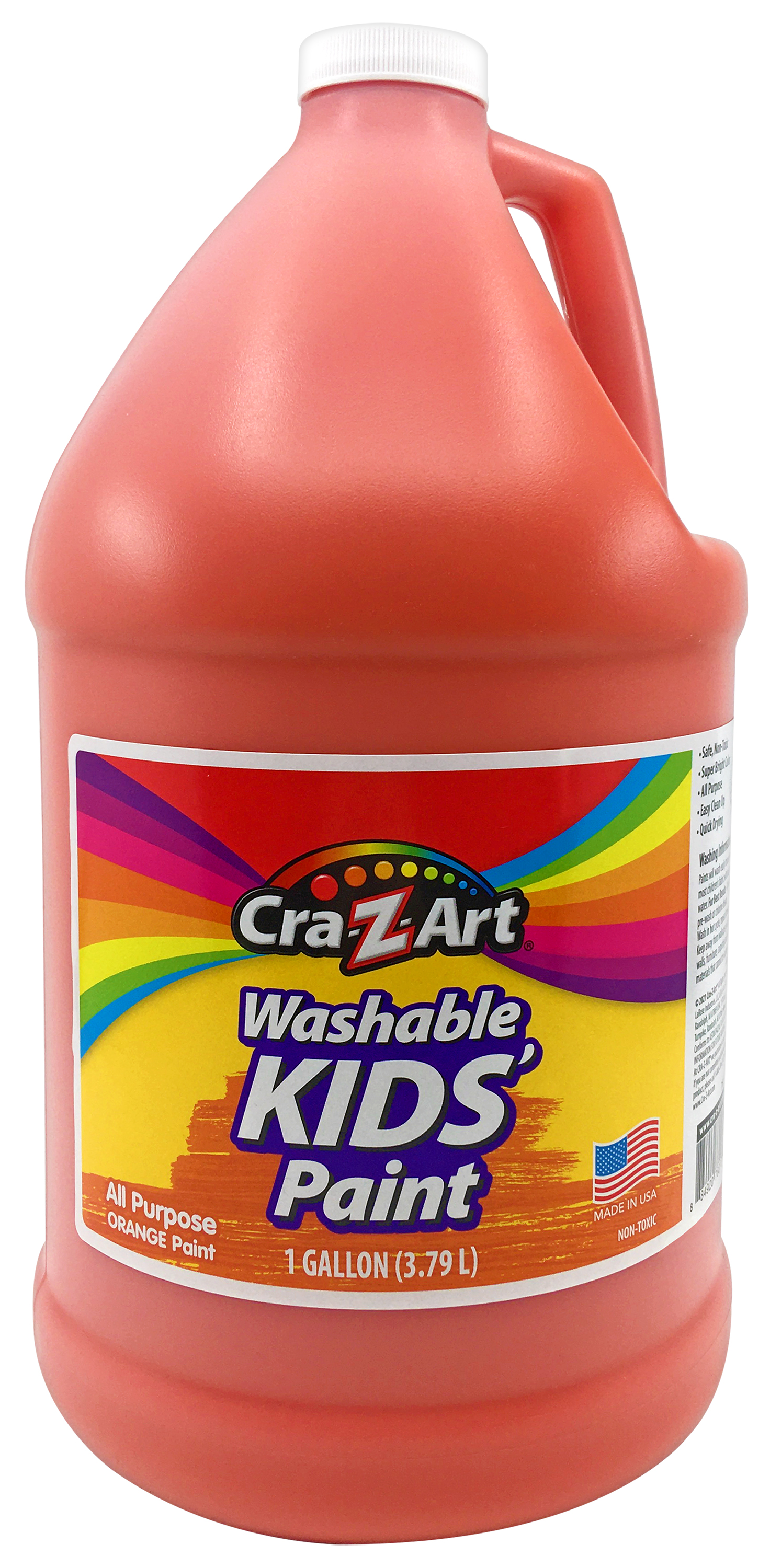 School Supplies Cra-Z-Art Washable Kids Paint Orange 128 oz CZA76016-2 ...