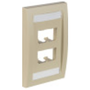 Panduit CFPE4EIY Mini-Com® Executive Series Faceplate, 1-Gang, 4-Port ...