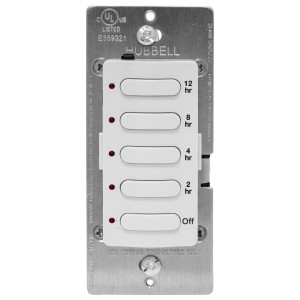 Hubbell Wiring Device - Kellems DT5012W Timer Switches, Single Pole, 8 ...