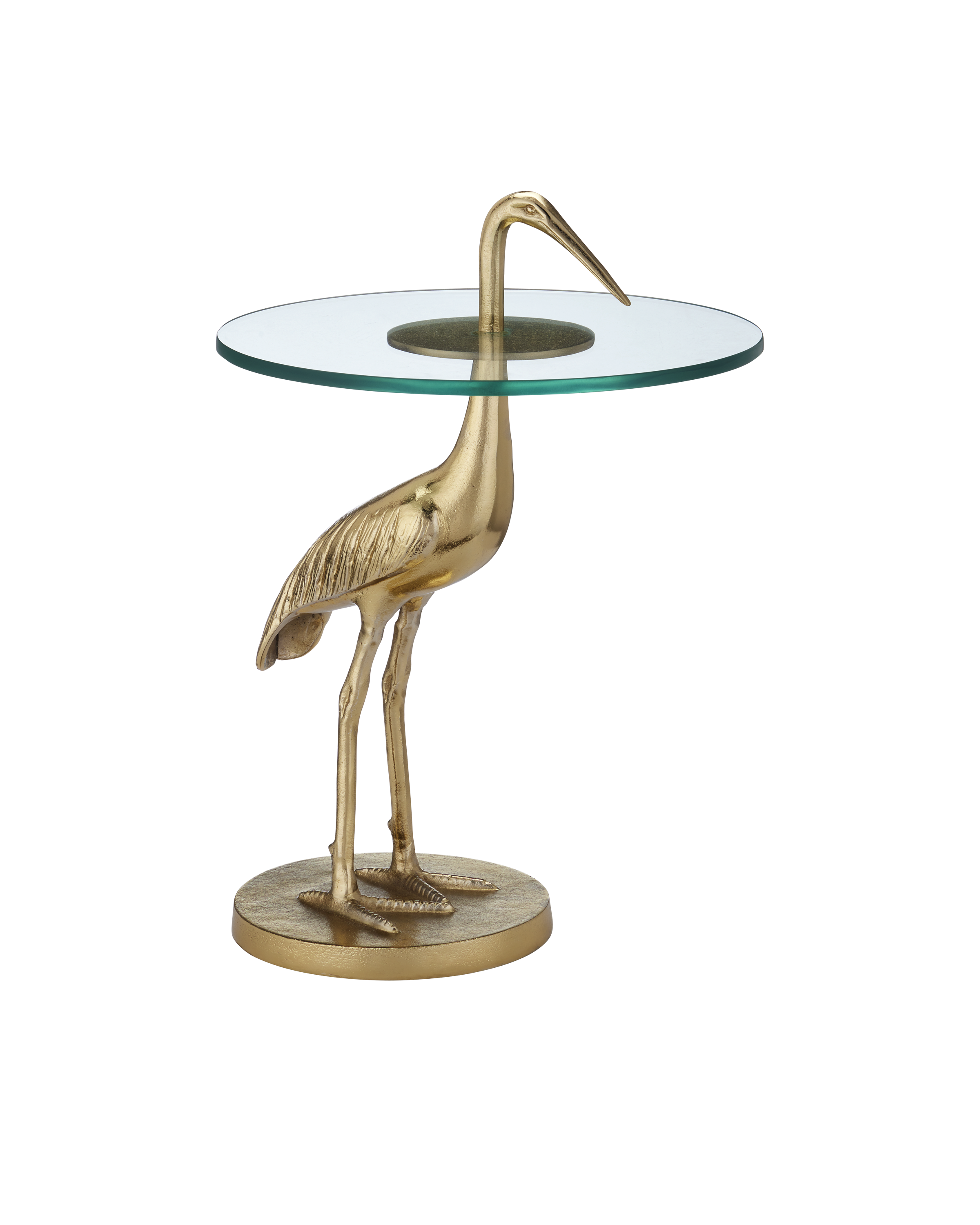 Crane Brass Accent Table