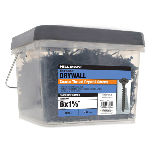 Coarse Thread Drywall Screw #6-32 x 1-5/8" - Plastic Keg