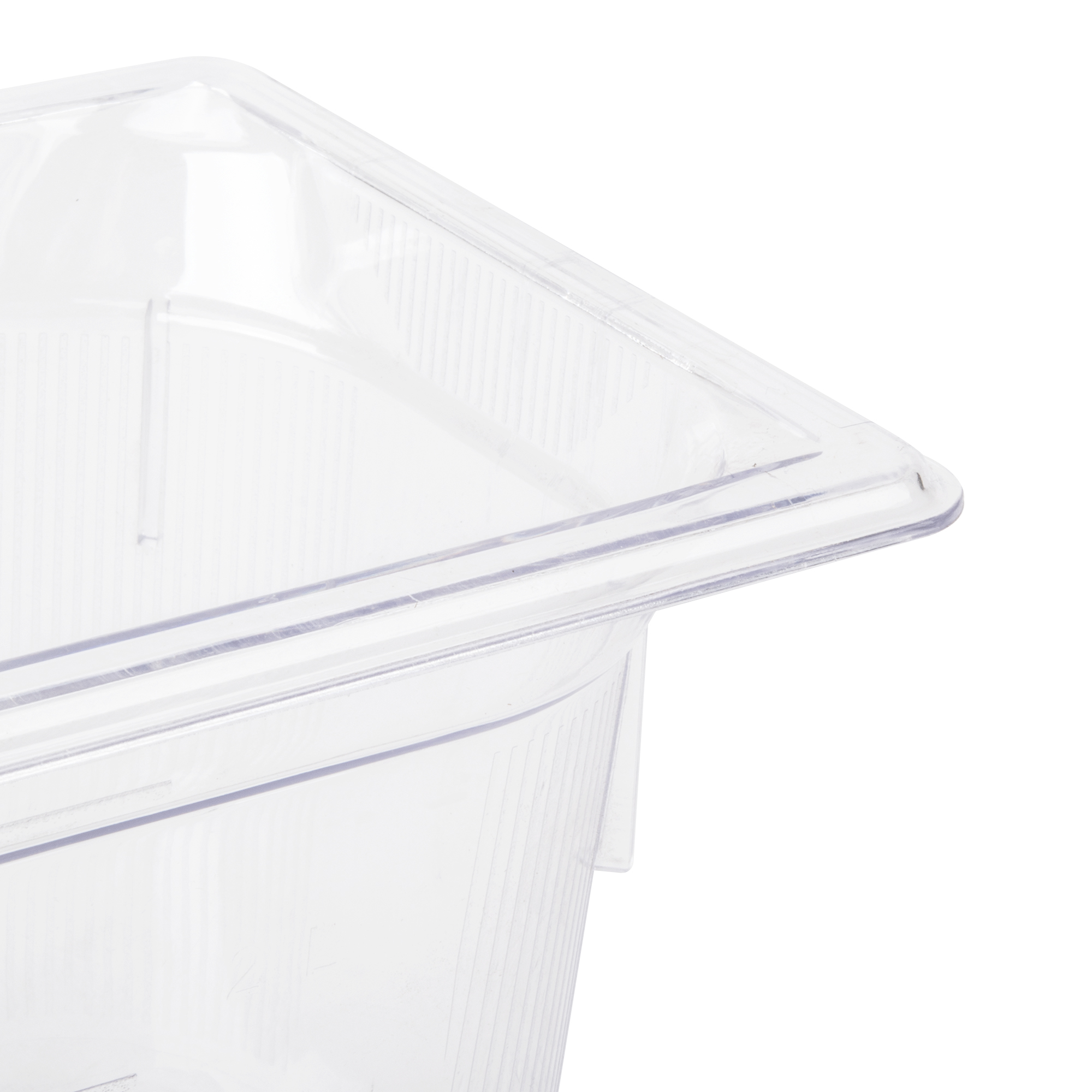 Fourth-size 6-inch-deep Super Pan® clear low-temperature plastic pan