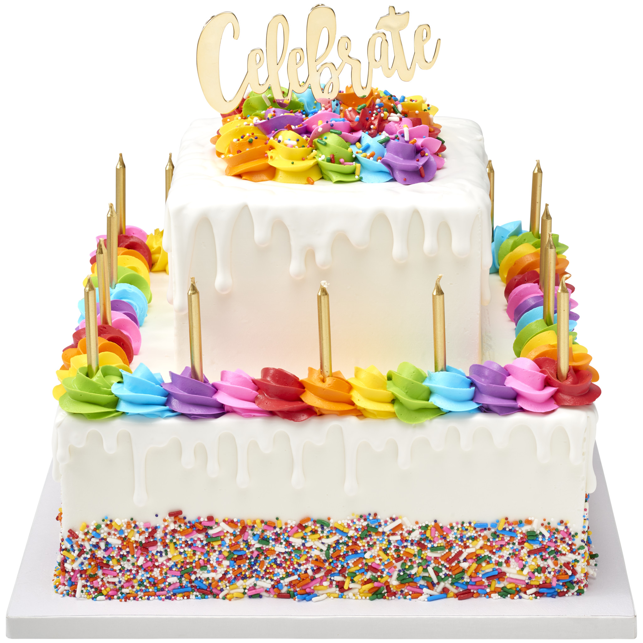 Cake Structure Set 6 10 Sq Stacked Cakes W White Boards | DecoPac