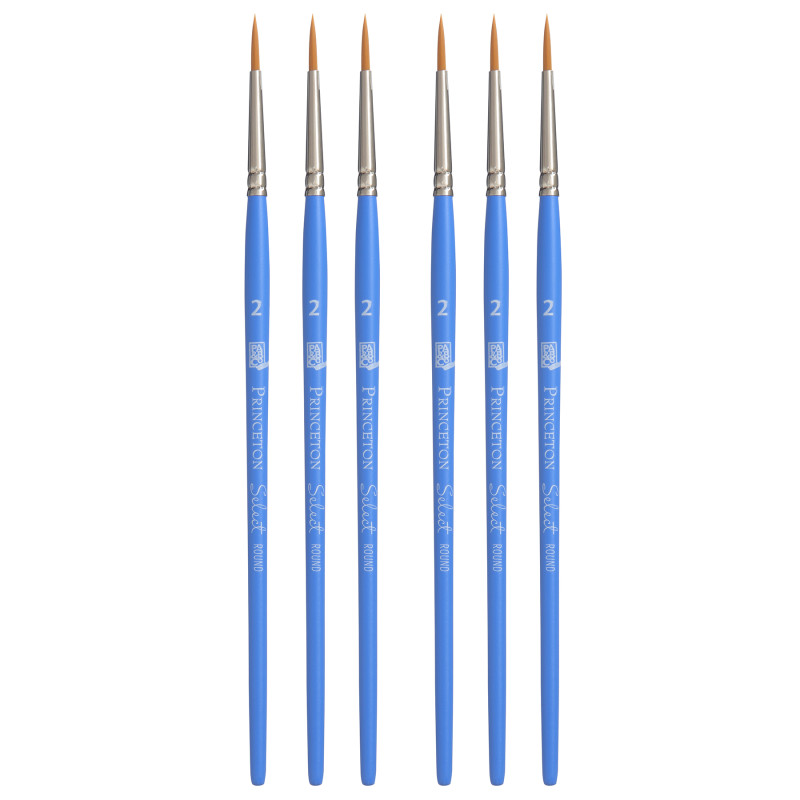(6 EA) ROUND BRUSH SIZE 2 SYNTHETIC-PBXP3750R2-6