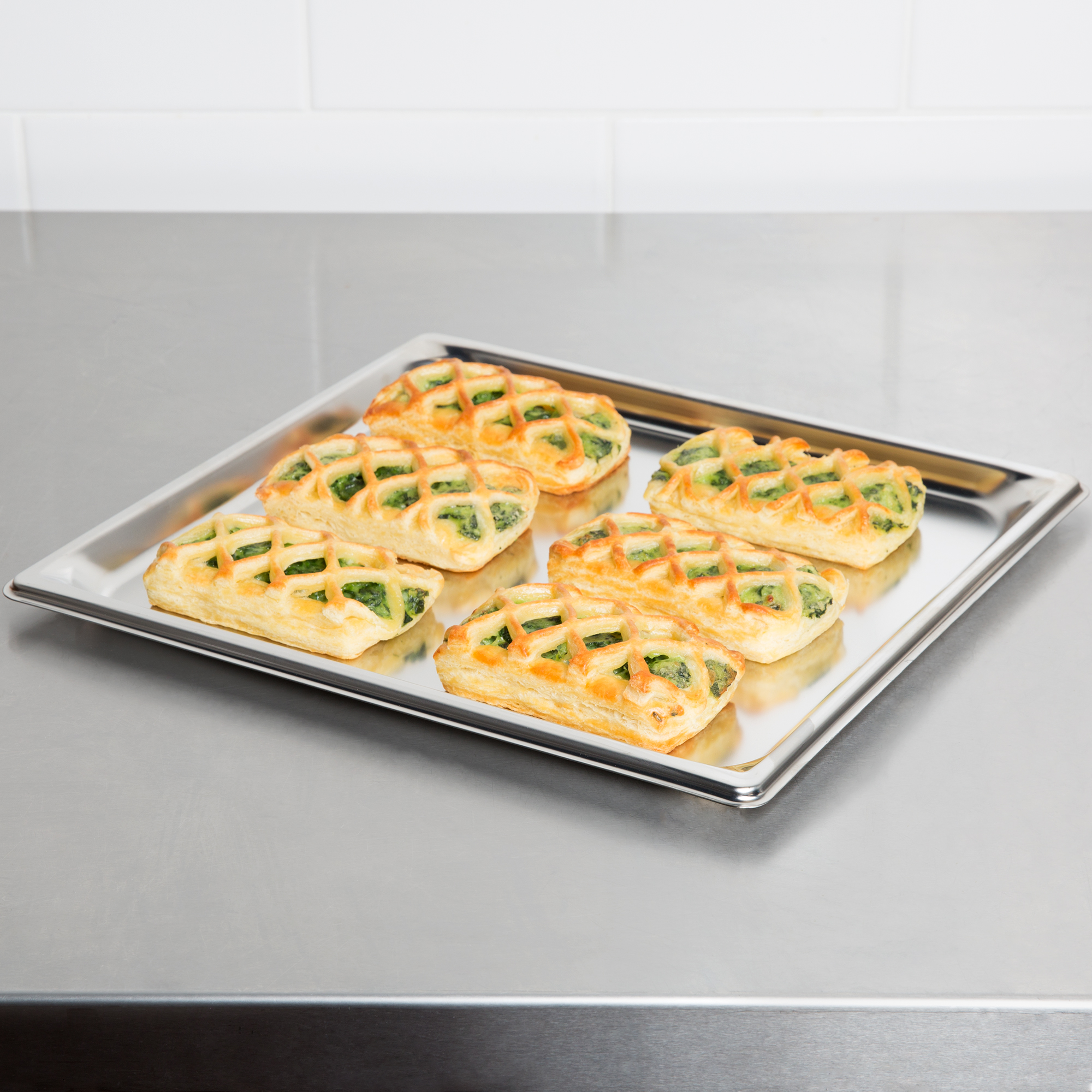 Two-thirds-size Super Pan 3® stainless steel steam table tray