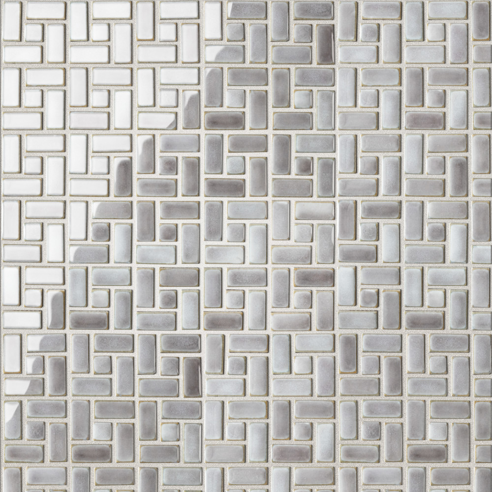 Hudson Spiral Grey Eye 12-5/8 in. x 12-5/8 in. Porcelain Mosaic Tile ...