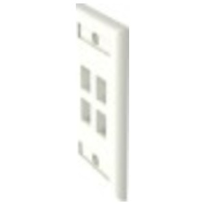 Panduit NK4FIWY NetKey® 1-Gang, Flush Mount Vertical Faceplate, 4-Port ...