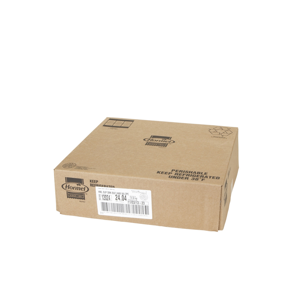 HORMEL® Supreme Hardwood Smoked Flat Buffet Ham, Water Added, 2 pc ...